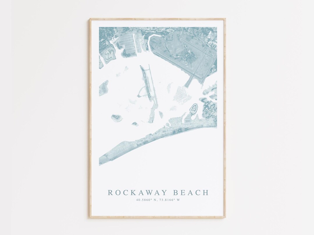 Rockaway Beach New York Map Print, Map of Rockaway Beach, Long Island ...