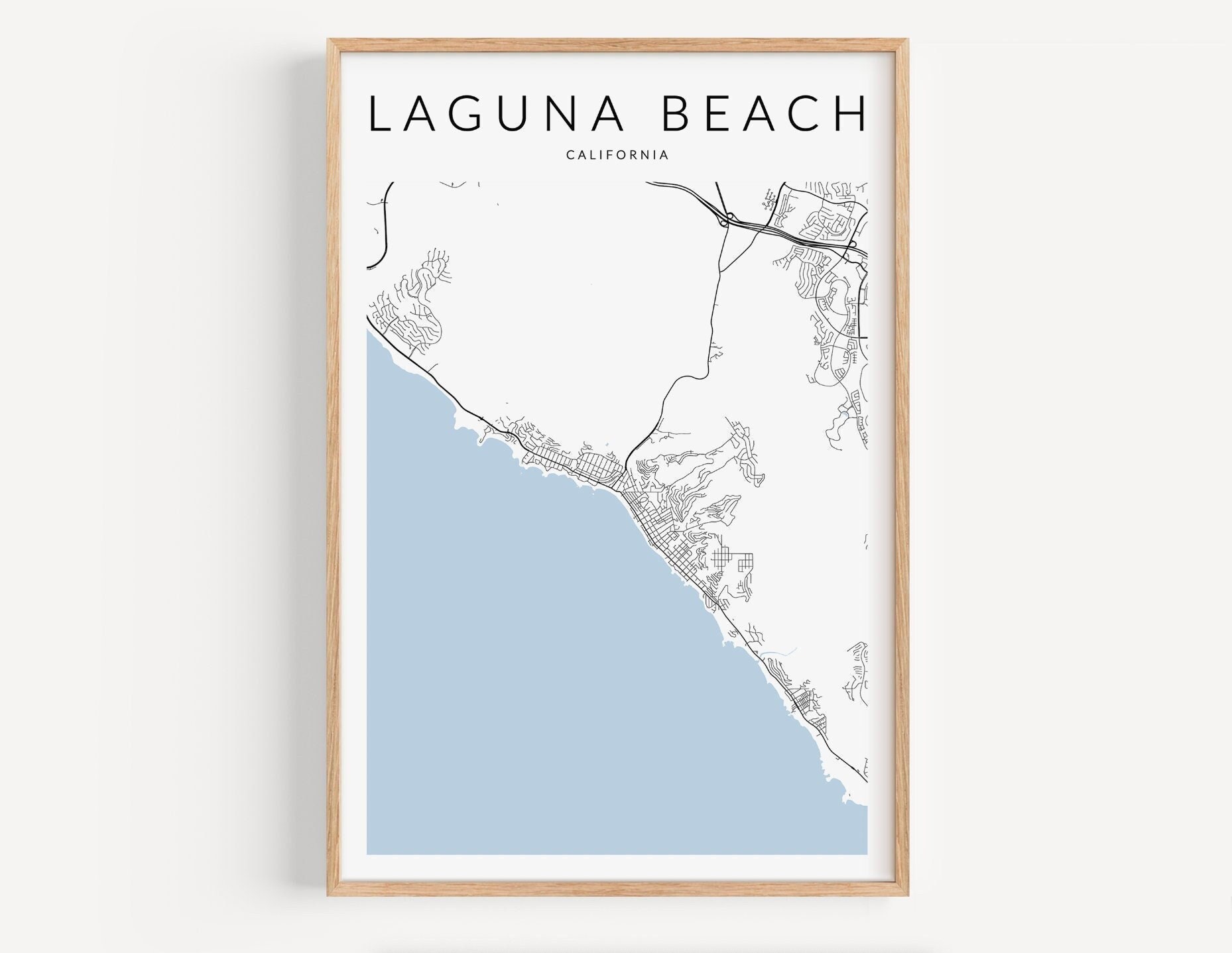 Laguna Beach Map Print, California Map Print, Laguna Beach California ...
