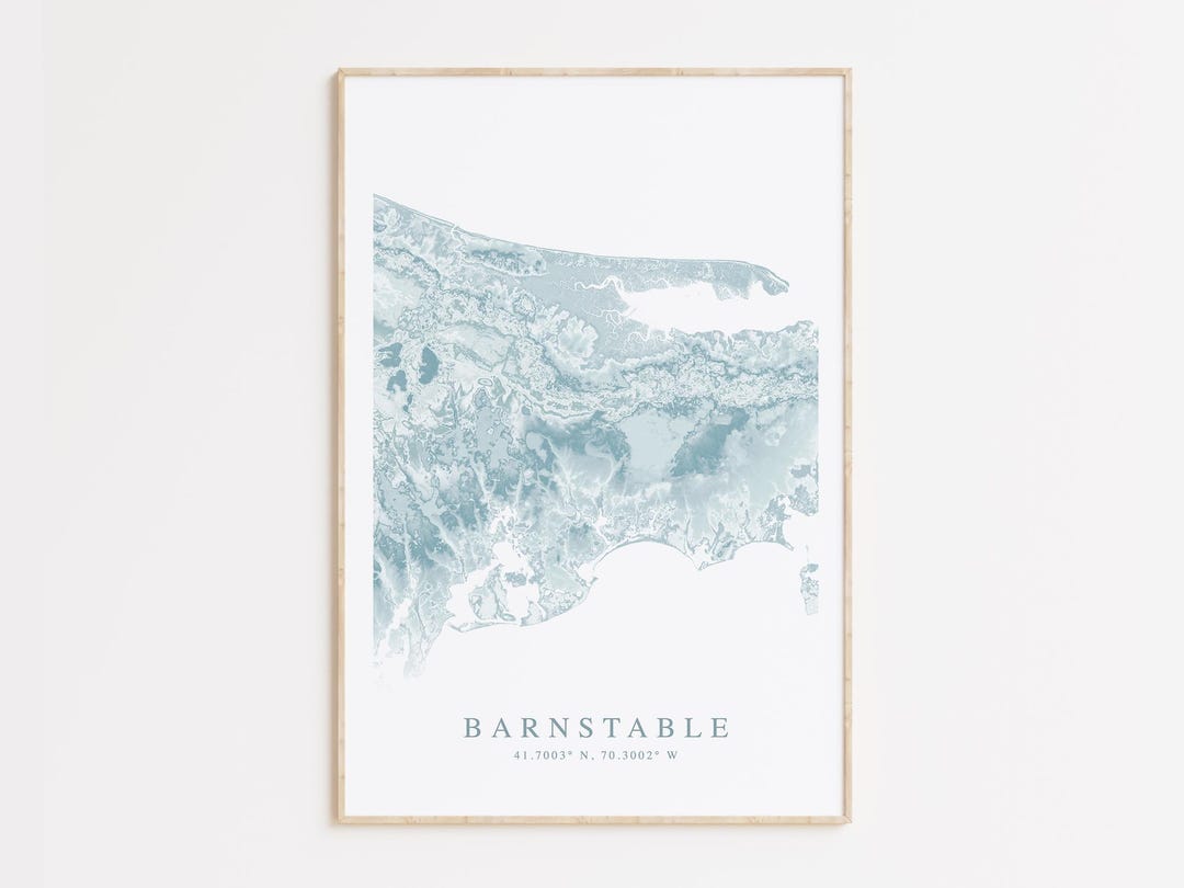 Barnstable Map Print, Cape Cod Map Poster, Barnstable Gift ...