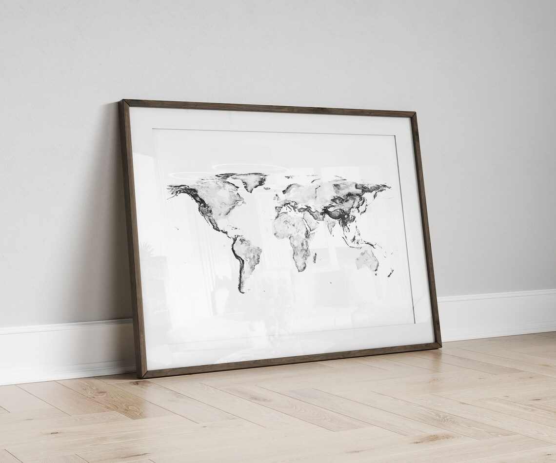 World Map Print World Map Poster Map of the World Poster - Etsy