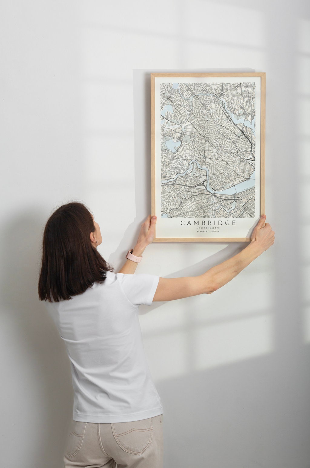 Cambridge Map Print, Cambridge Poster, Boston Map Print, Boston Poster ...