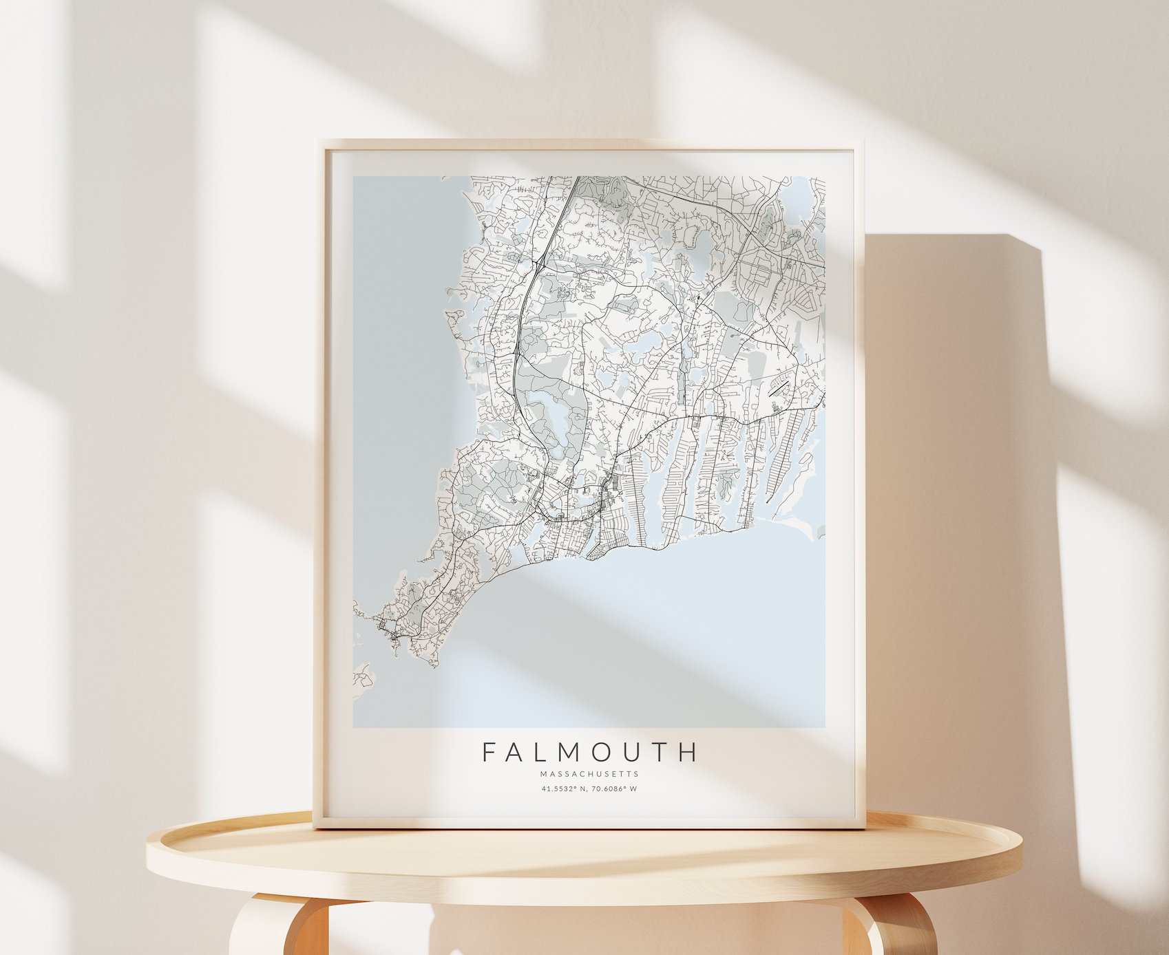 Falmouth Massachusetts Map Print Cape Cod Map Print Cape Cod - Etsy UK