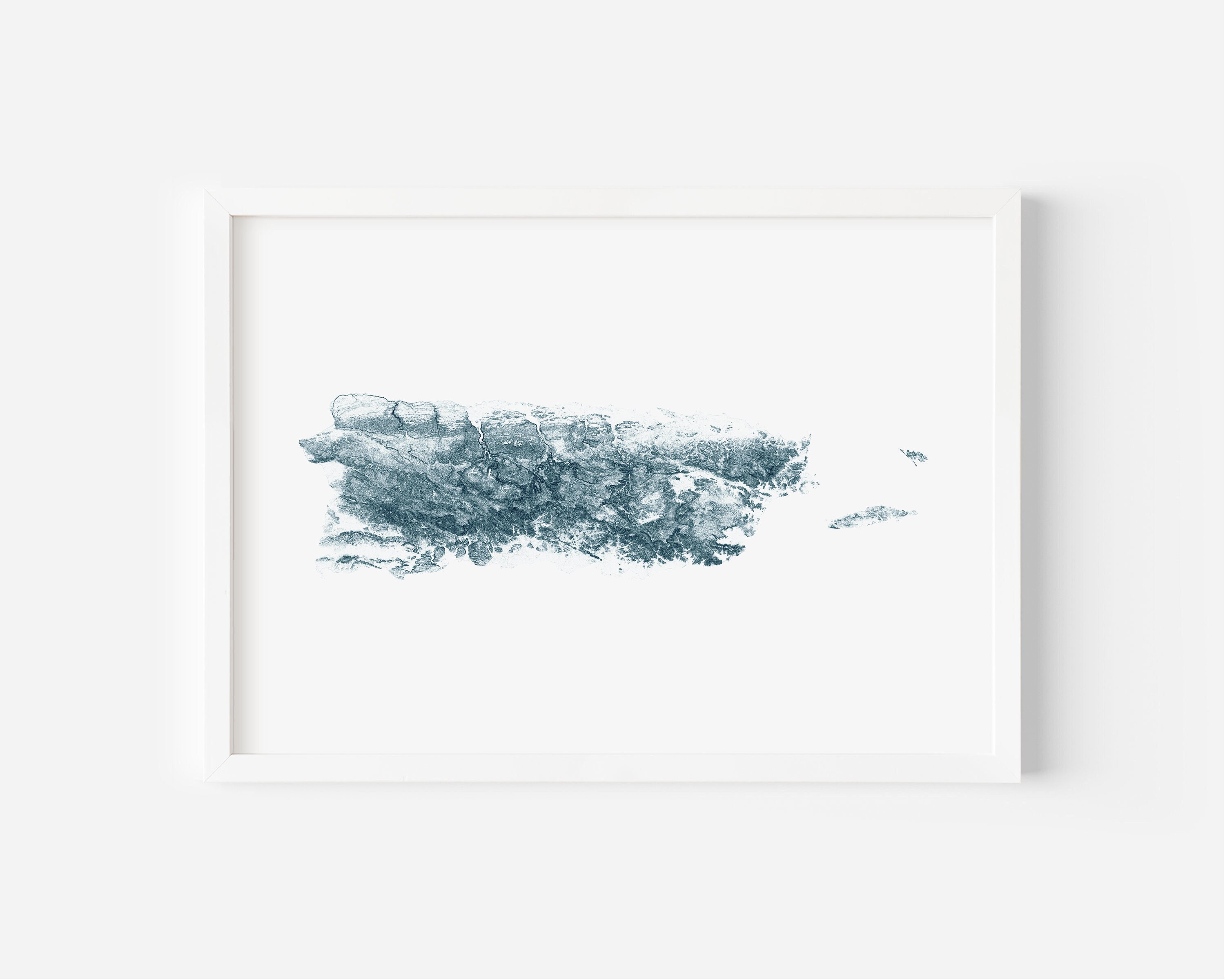 Puerto Rico Map Print, Puerto Rico Poster, San Juan Poster, Puerto Rico ...