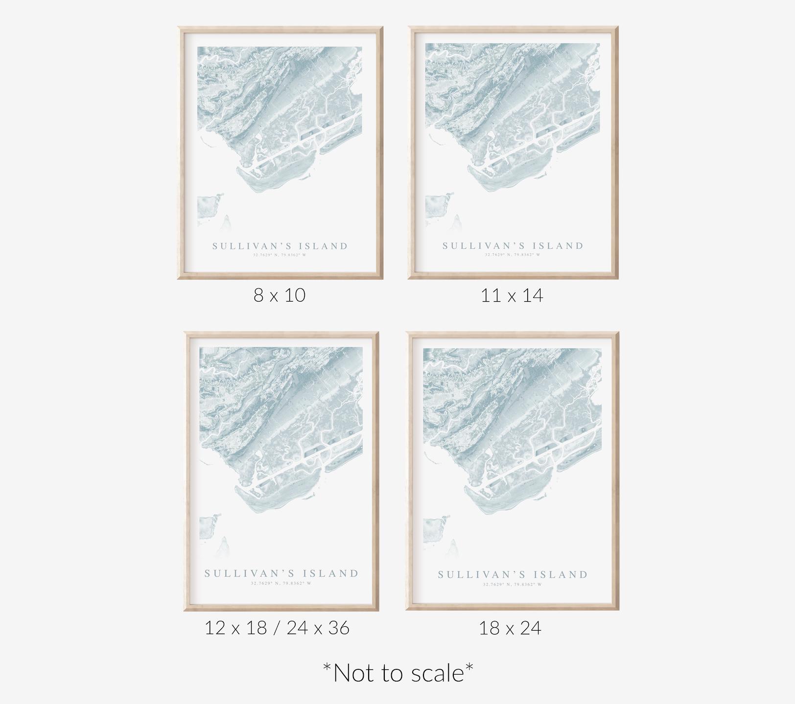 Sullivan's Island Map Print, Map of Sullivan's Island South Carolina ...