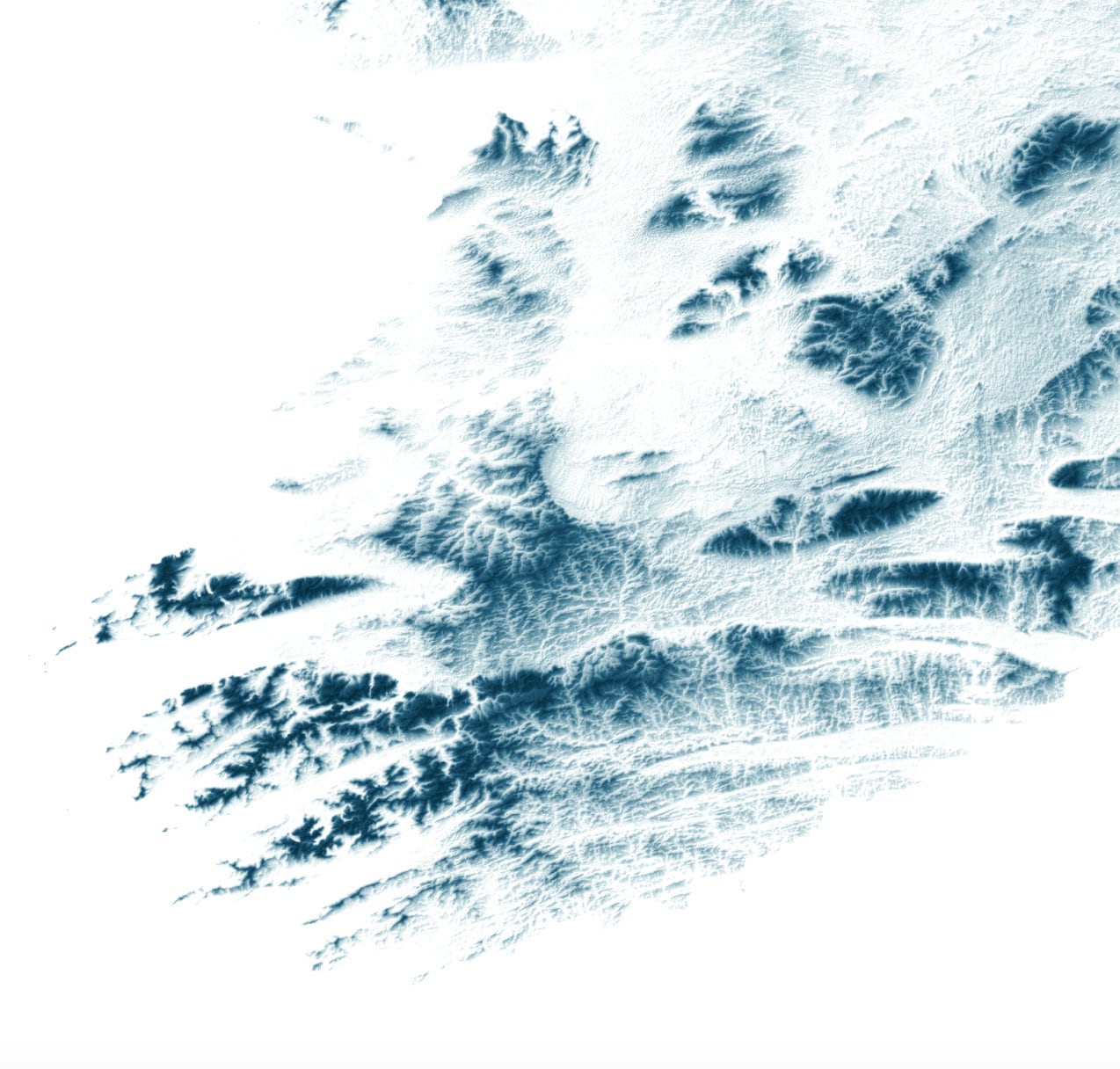 Ireland Map Print Blue Ireland Poster Ireland Gift Dublin Topographic ...