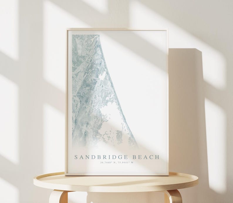 Sandbridge Beach Virginia Map Print, Map of Sandbridge Beach ...