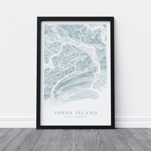 Johns Island Map Print, Map of Johns Island South Carolina, Johns ...