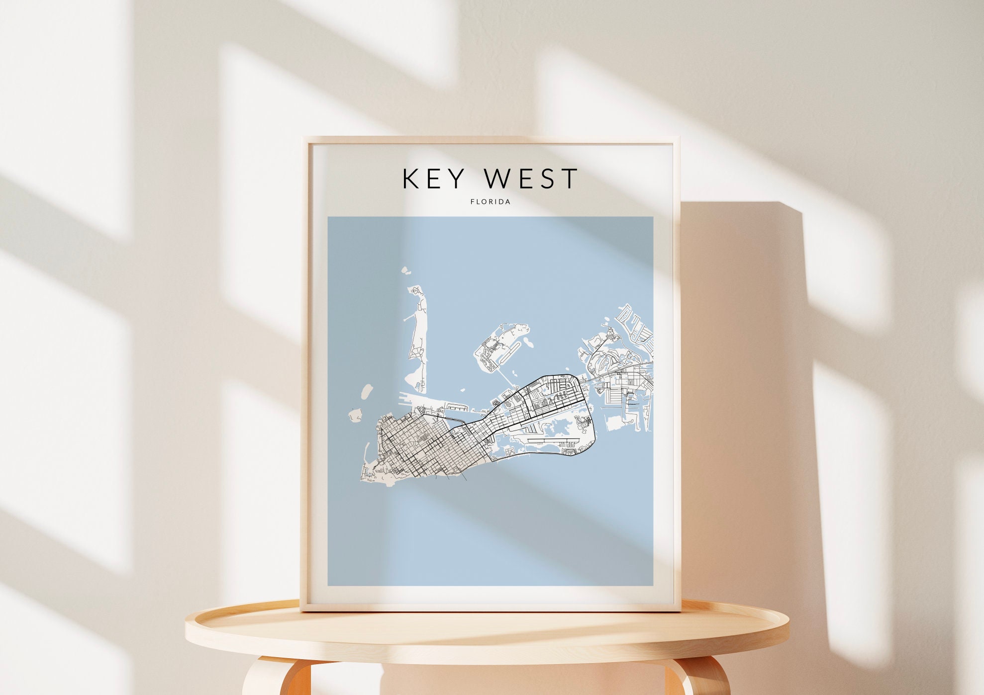 Key West Map Print, Florida Map Print, Key West Florida Poster, Key ...