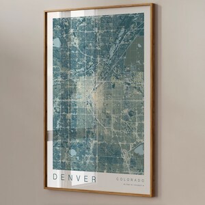 Denver Map Print, Denver Colorado Map Print, Denver Decor, Denver ...