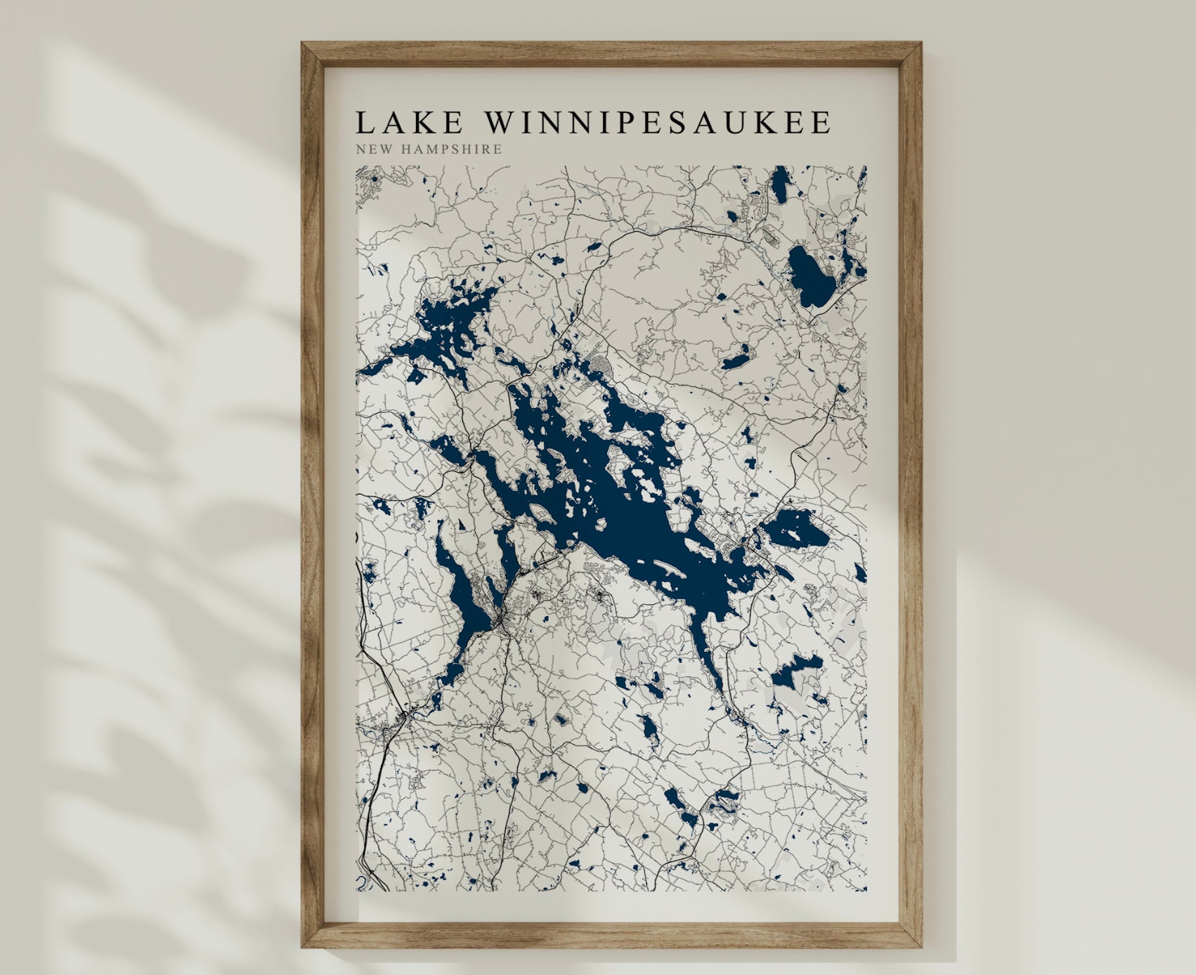 Lake Winnipesaukee Map Print Lake Winnipesaukee Print Lake - Etsy