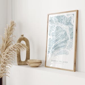 Johns Island Map Print, Map of Johns Island South Carolina, Johns ...