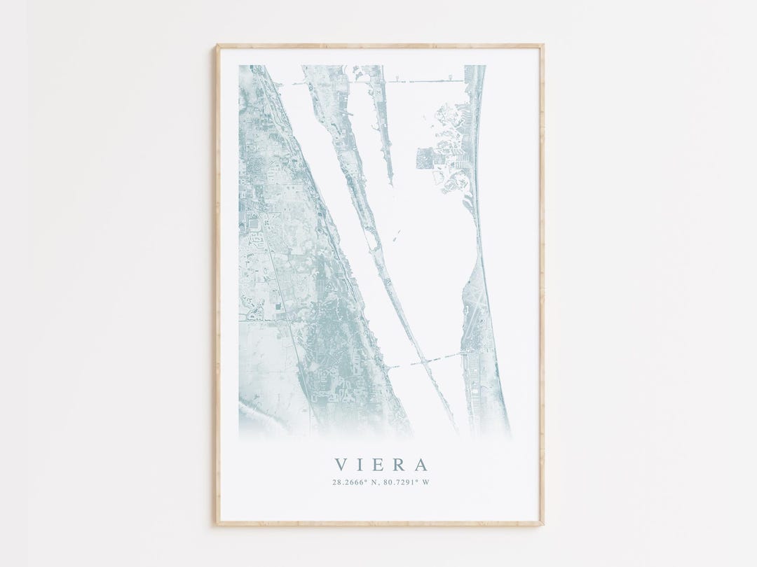 Viera Florida Map Print, Viera Map Art, Florida Gift, Viera Florida ...