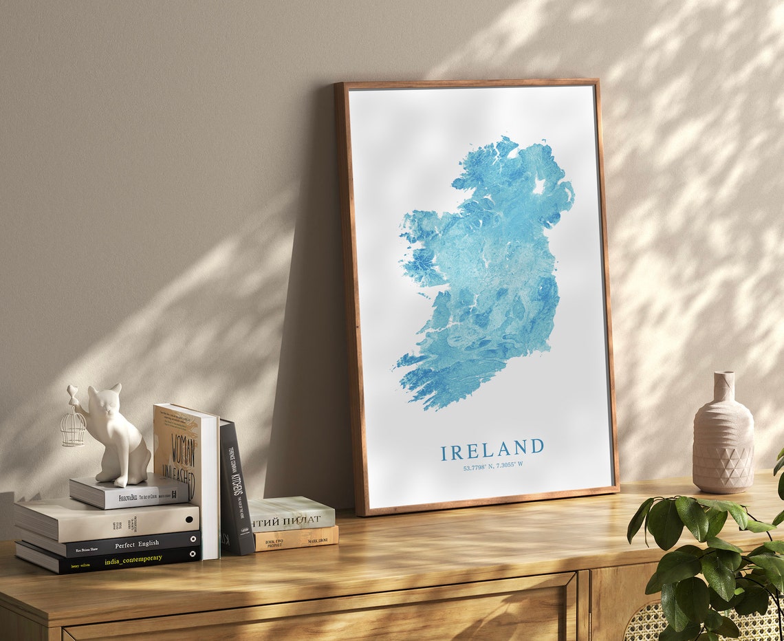 Ireland Map Print Map of Ireland Ireland Map Poster Ireland - Etsy