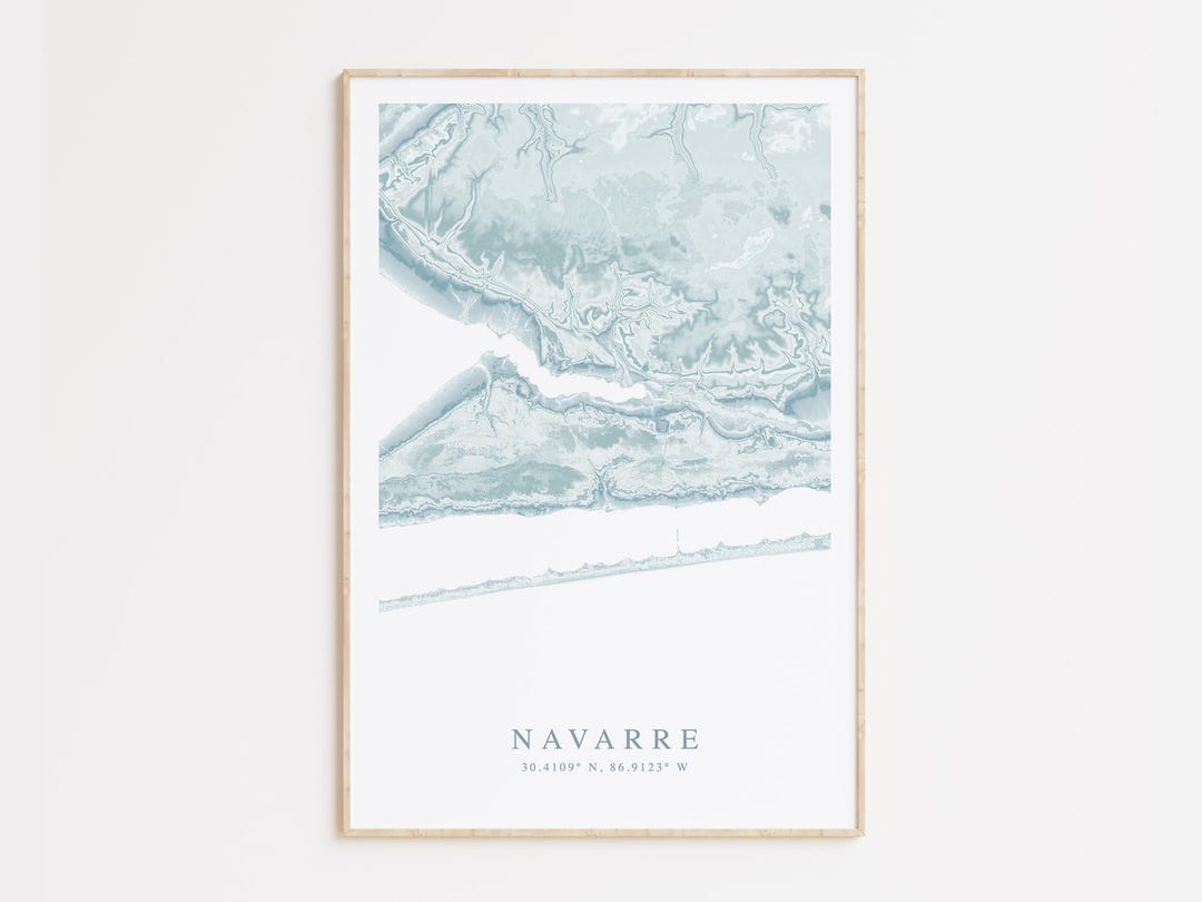 Navarre Florida Map Print, Map of Navarre Florida, Florida Beach Home ...