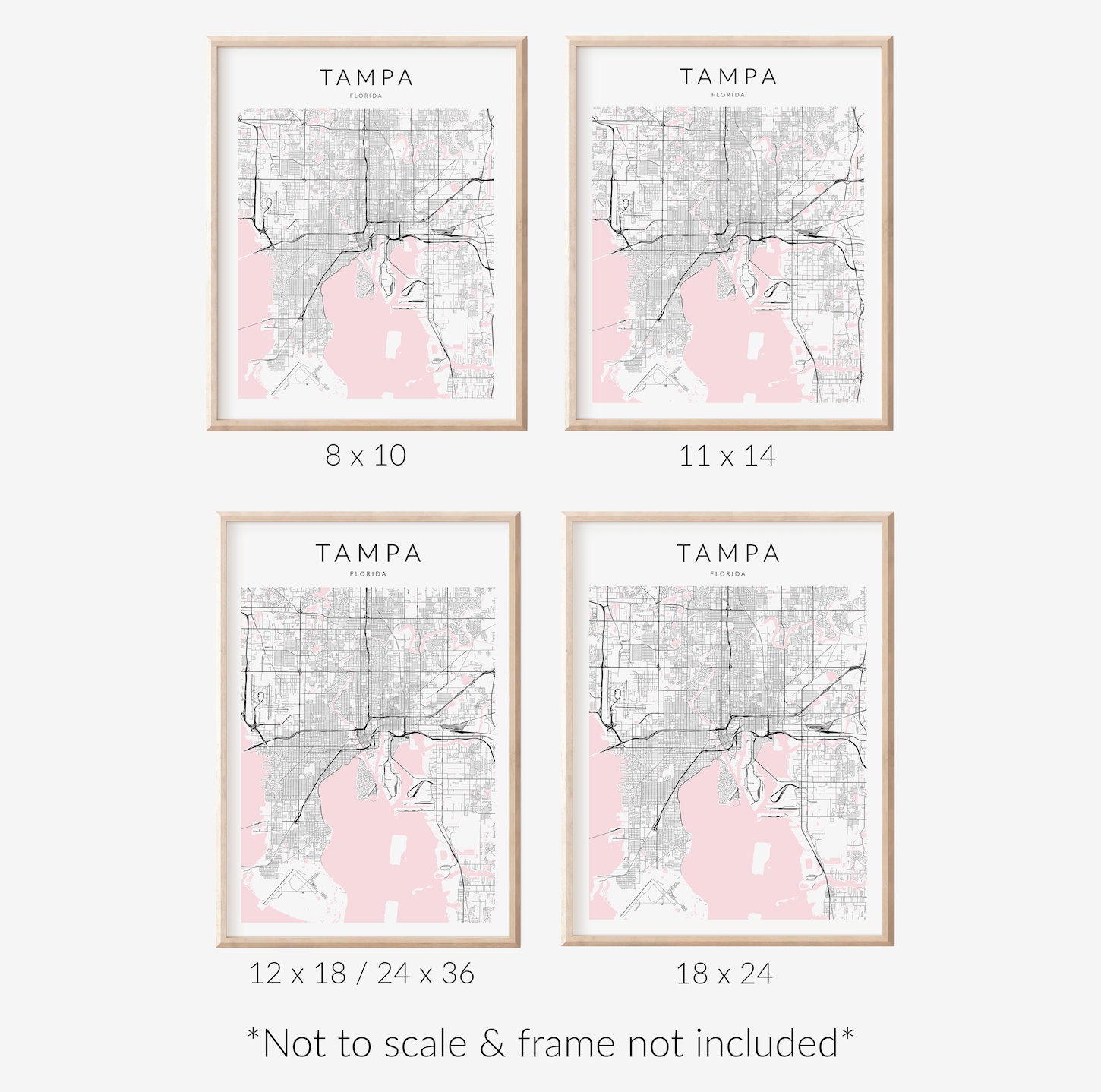 Tampa Florida Map Print Tampa Poster Tampa Florida Decor - Etsy