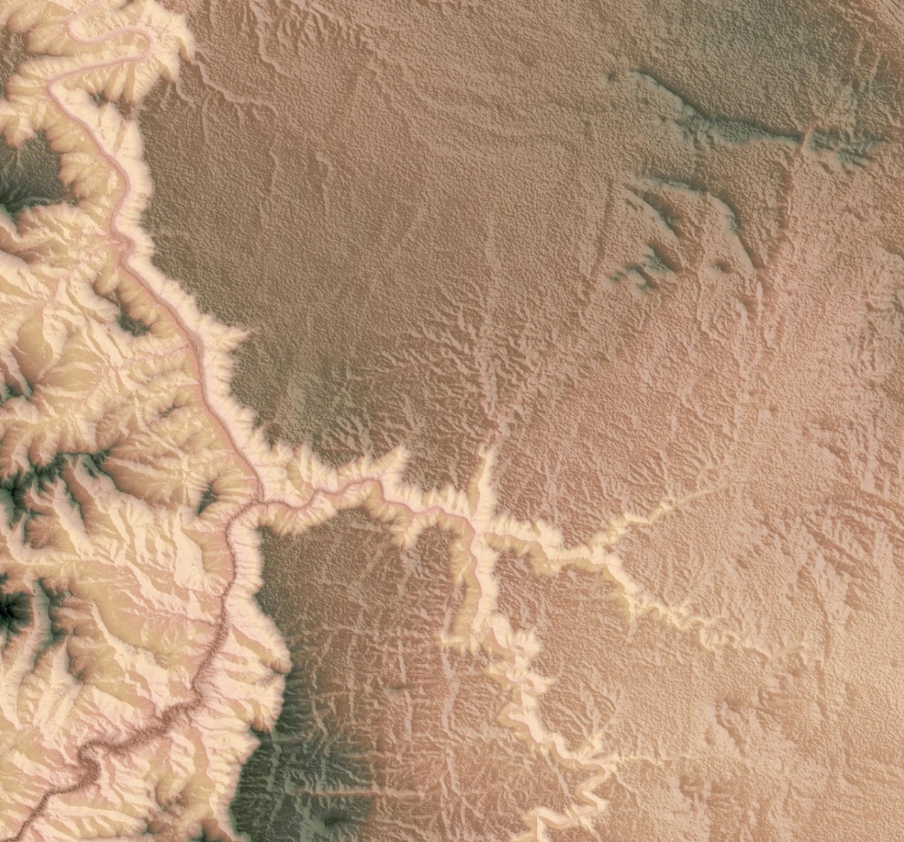 Grand Canyon Map Print Grand Canyon Topographic Map Satellite Imagery ...