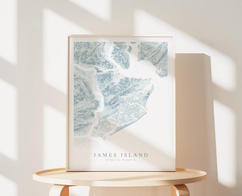 James Island Map Print, Map of James Island South Carolina, James ...