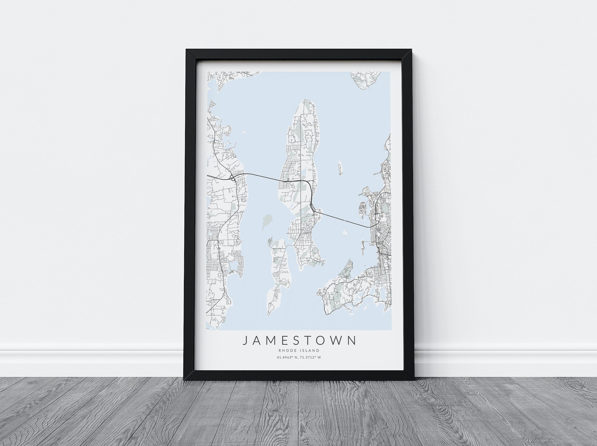 Jamestown Rhode Island Map Print, Jamestown RI Poster, Rhode Island Gift, Rhode Island Map Print ...