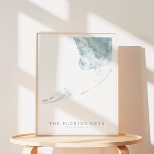 Florida Keys Map Print, Key West Gift, Islamorada Florida Map, Florida ...