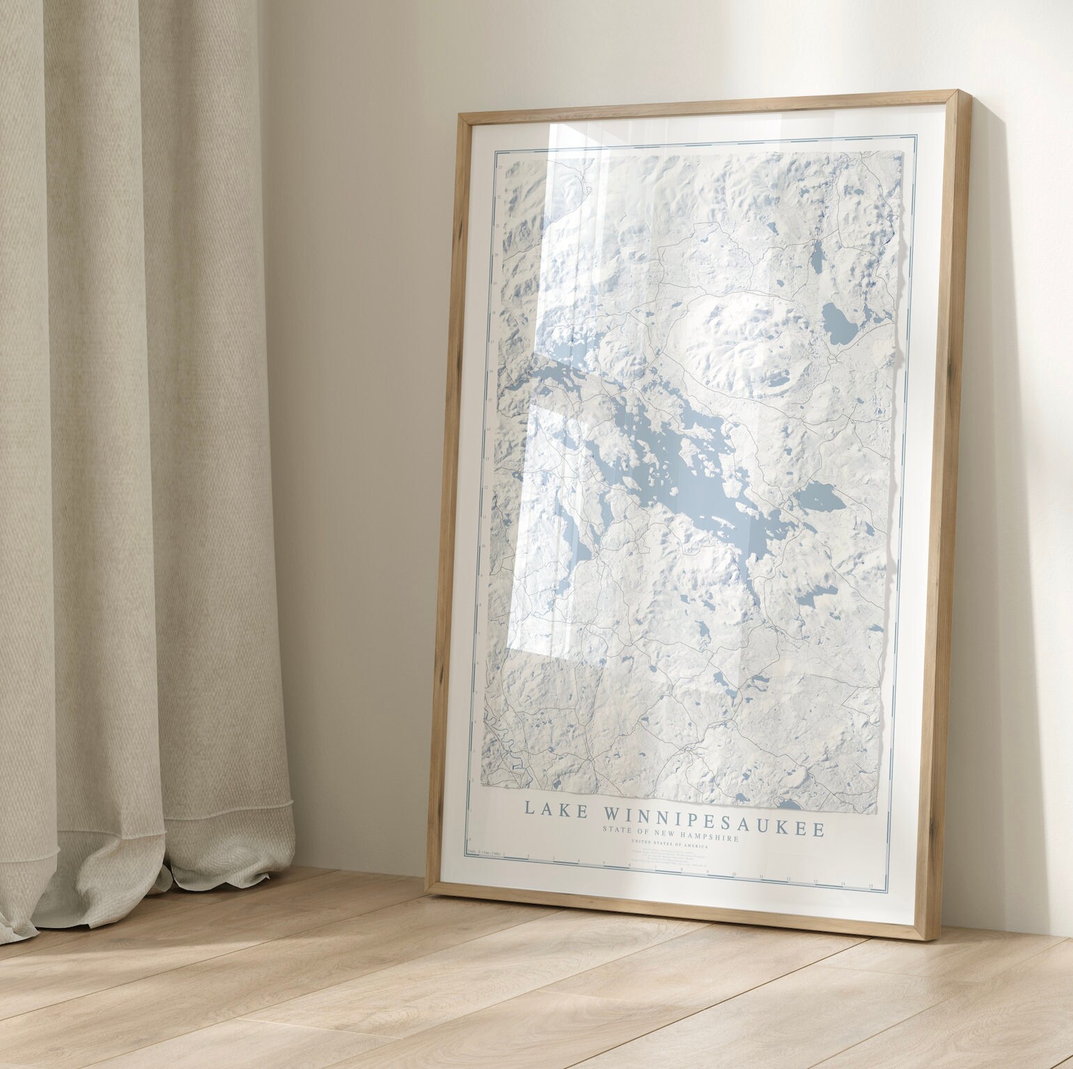 Lake Winnipesaukee Map Print Lake Winnipesaukee Print Lake - Etsy