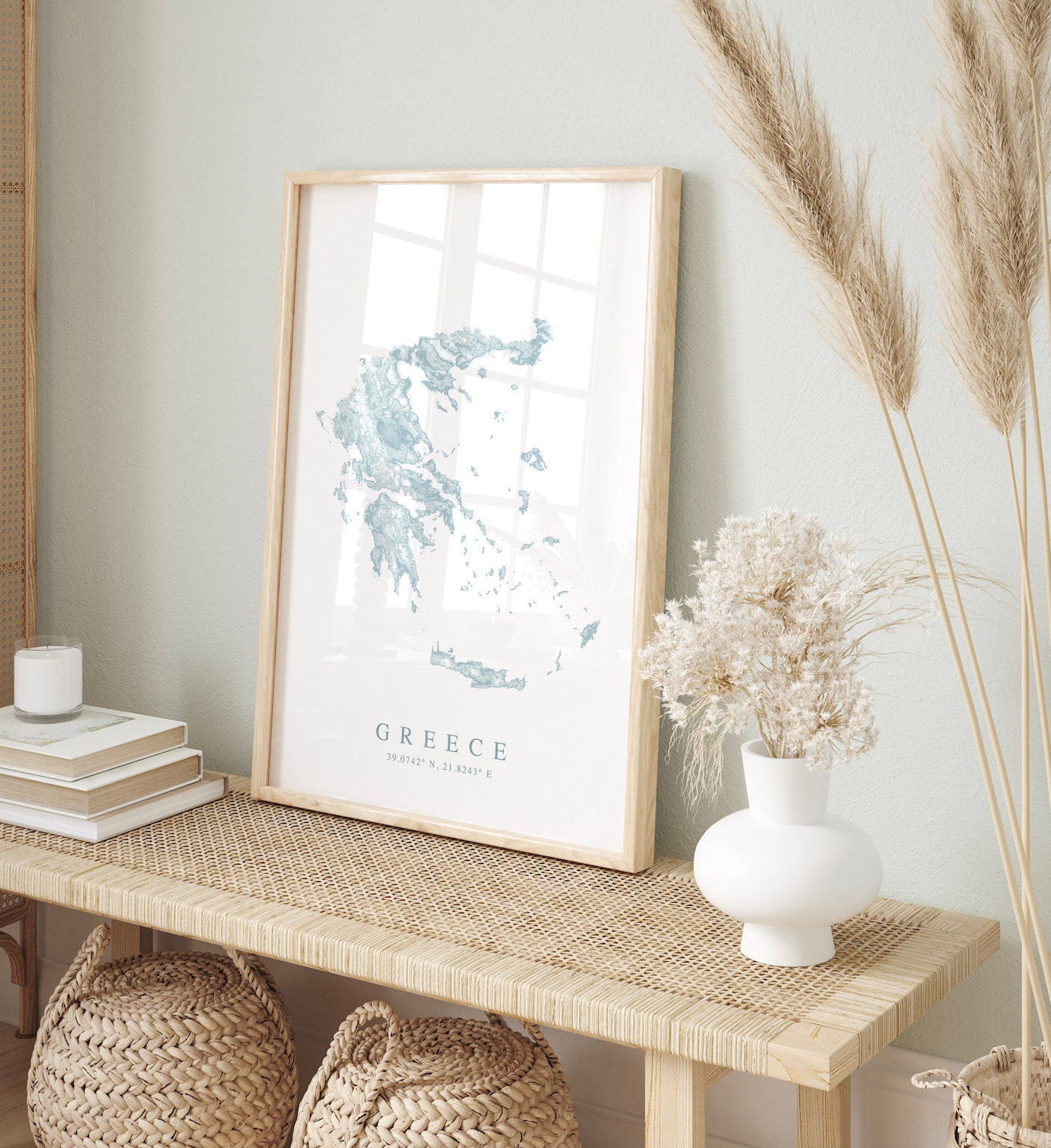 Greece Map Print, Map of Greece, Greece Gift, Greece Map Art, Athens ...