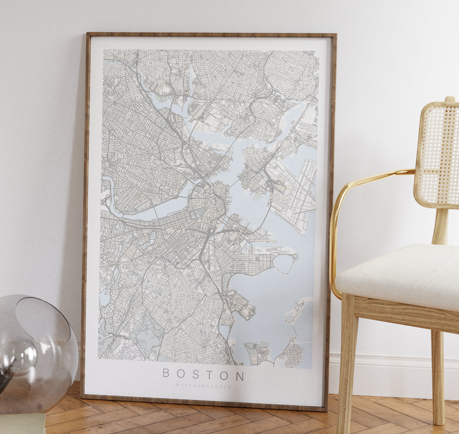 Boston Map Print, Boston City Street Map, Boston Wall Decor, Boston ...