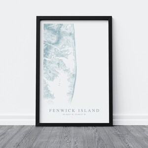 Fenwick Island Map Print, Map of Fenwick Island Delaware, Fenwick ...