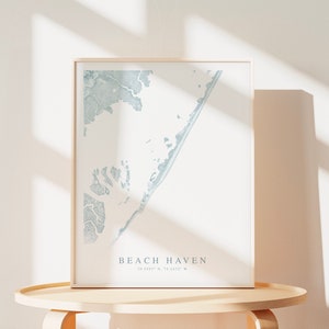 Beach Haven New Jersey Map Print, Beach Haven Poster, Long Beach Gift ...