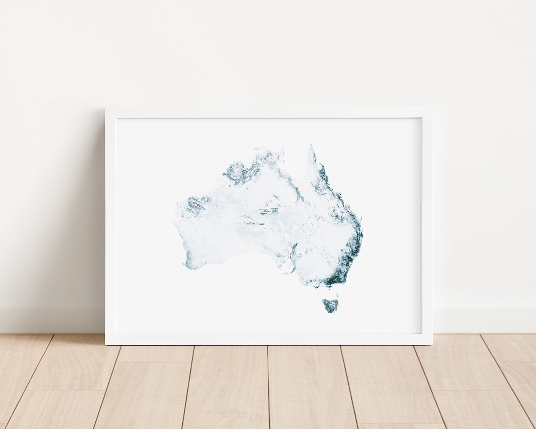 Australia Map Print, Australia Poster, Sydney Poster, Australia Topo ...