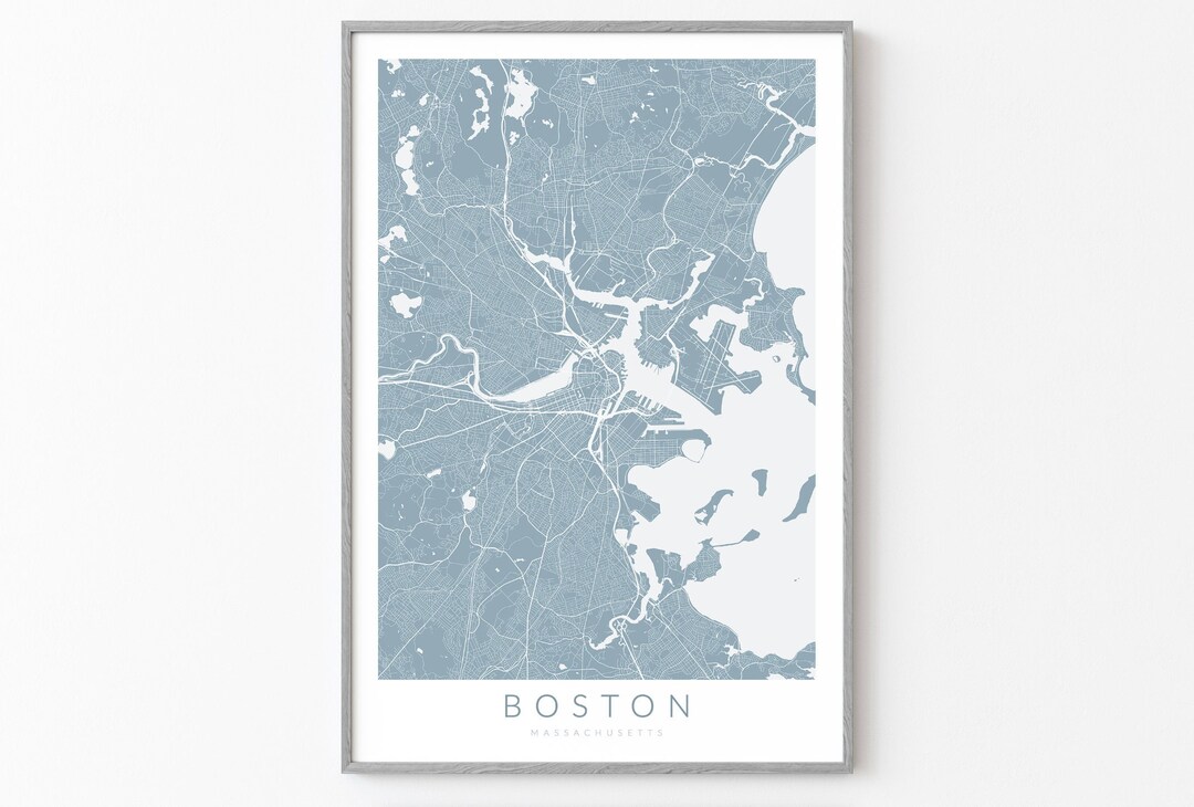Boston Map Print, Boston Poster, Minimalist Map, Boston Gift ...