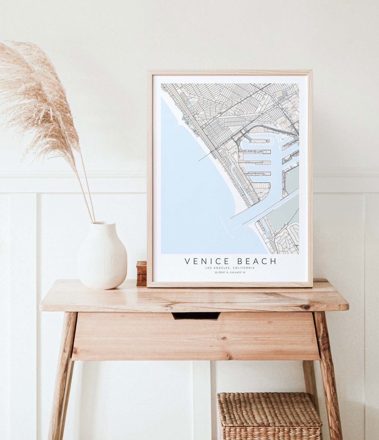 Venice Beach Map Print, Venice Beach California Poster, Los Angeles Poster, California Map Print ...