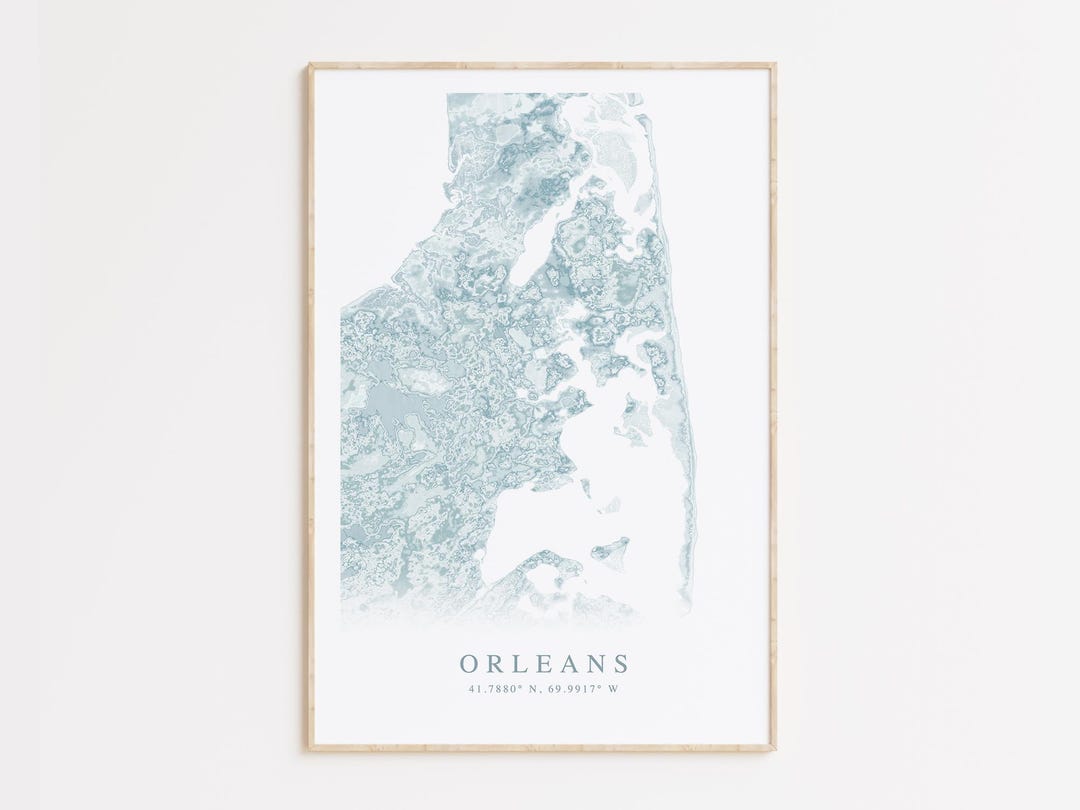 Orleans Map Print, Cape Cod Map Poster, Orleans Gift, Orleans ...