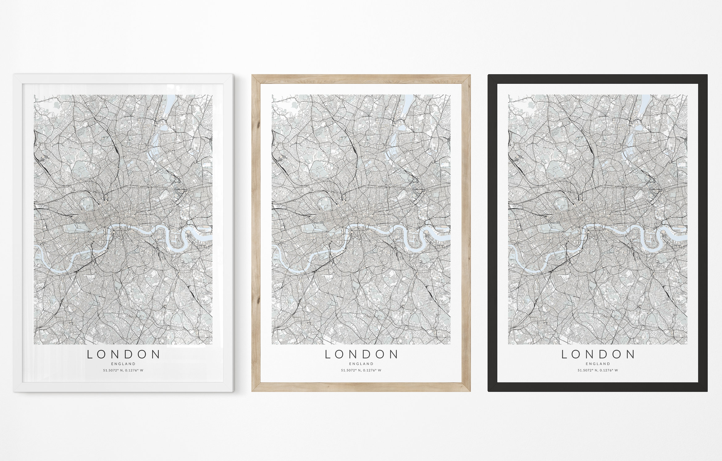 London Map Print, Map of London Poster, London England Street Map ...
