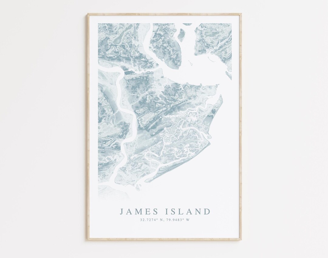 James Island Map Print, Map of James Island South Carolina, James ...