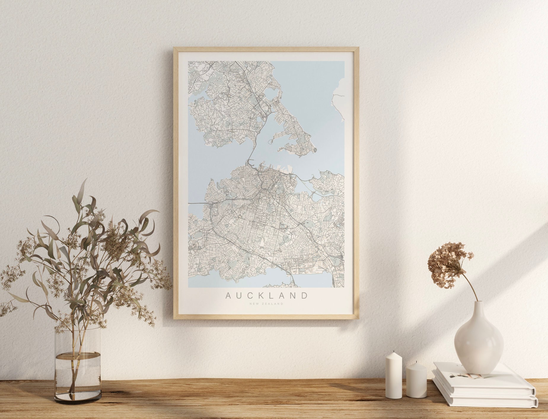 Auckland NZ Map, Auckland New Zealand Map Print, New Zealand Map ...