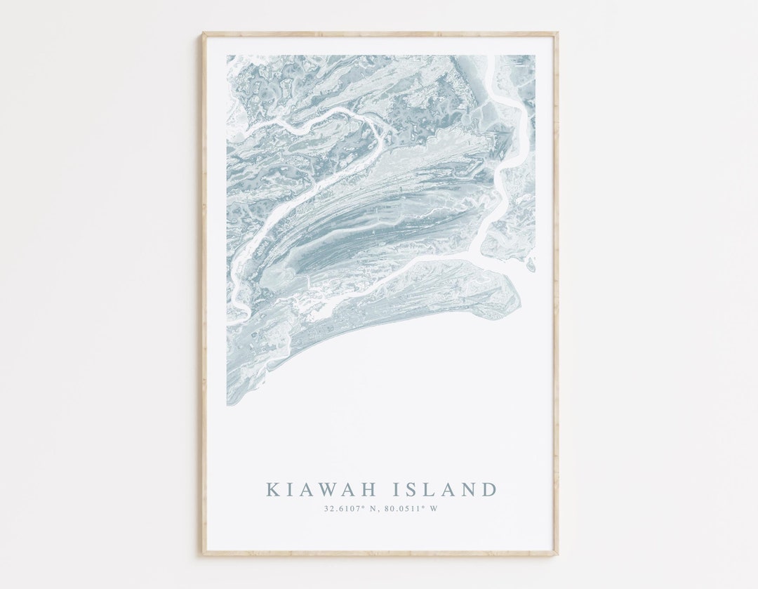 Kiawah Island Map Print, Map of Kiawah Island South Carolina ...