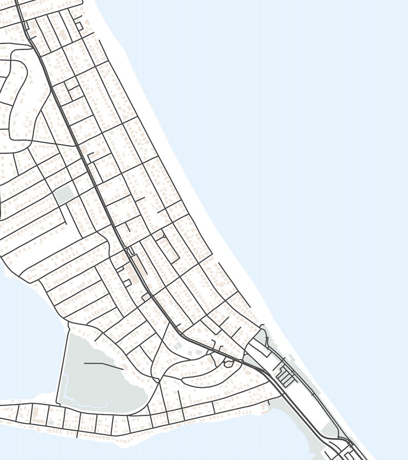 Nantasket Beach Map Print, Hull Massachusetts Decor, Nantasket Beach ...