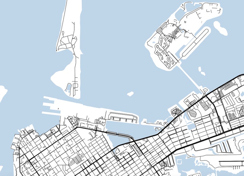 Key West Map Print, Florida Map Print, Key West Florida Poster, Key ...