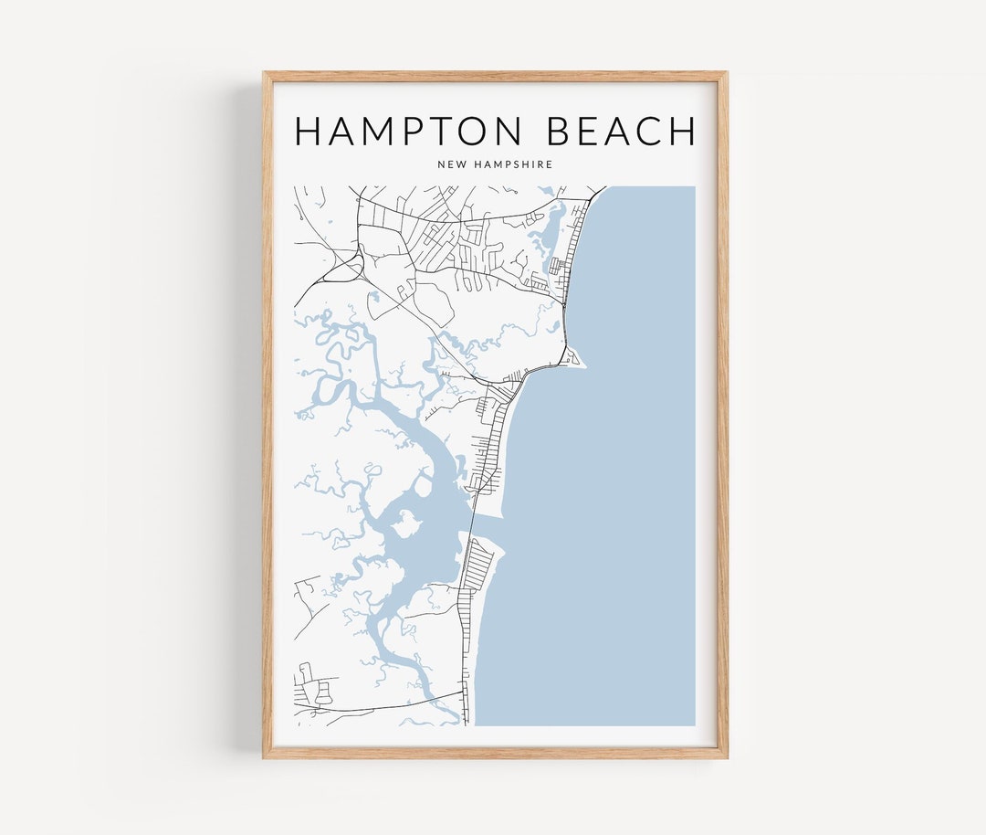 New Hampshire Beaches Map Hampton Beach Water Temperature (NH)