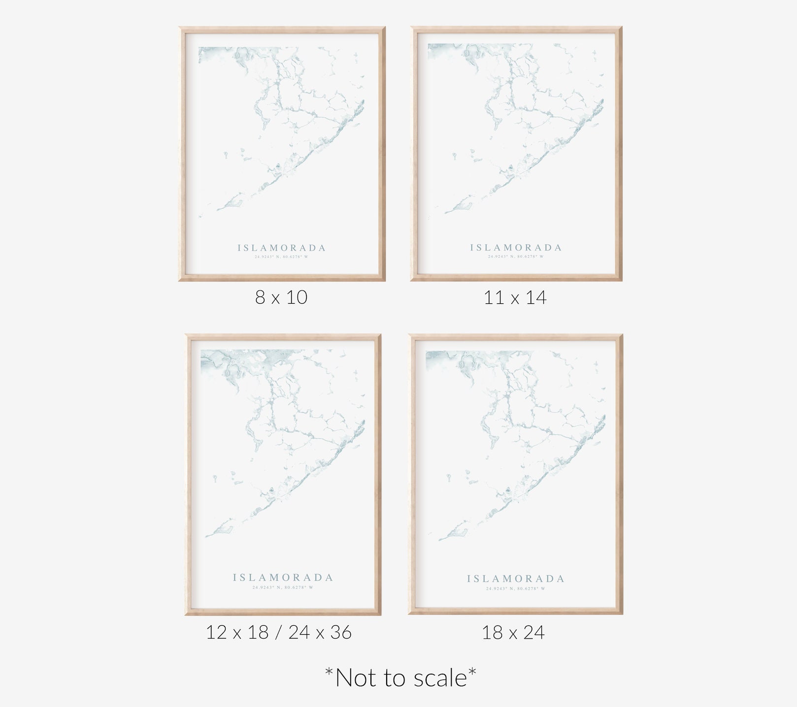 Islamorada Florida Map Print, Map of Islamorada, Florida Keys Map Print ...