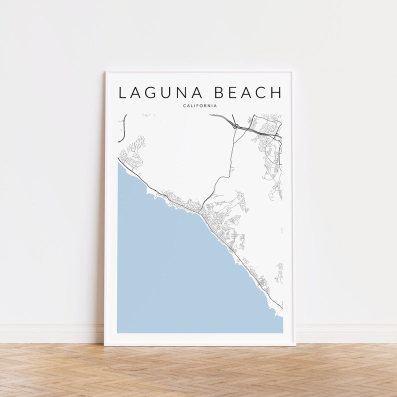 Laguna Beach Map Print, California Map Print, Laguna Beach California ...