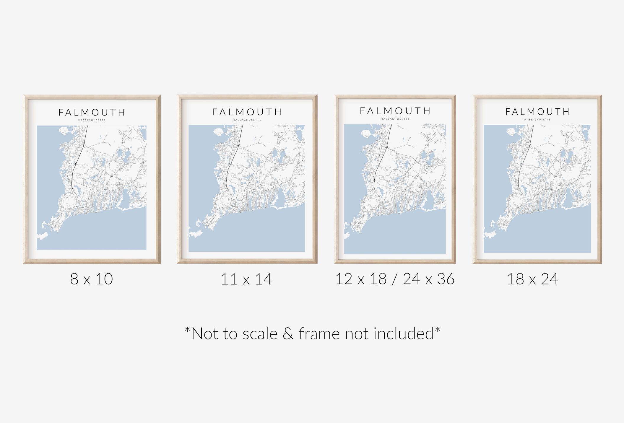 Falmouth Massachusetts Map Print, Cape Cod Map Print, Cape Cod Poster ...