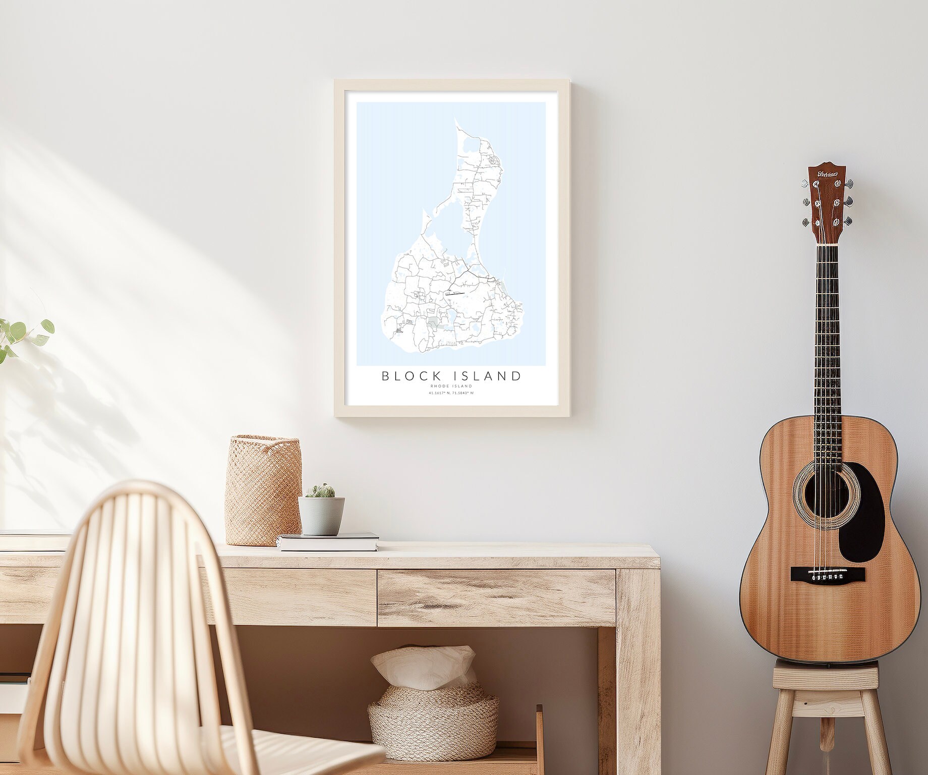 Block Island Map Print, Block Island Poster, Rhode Island Wall Art ...