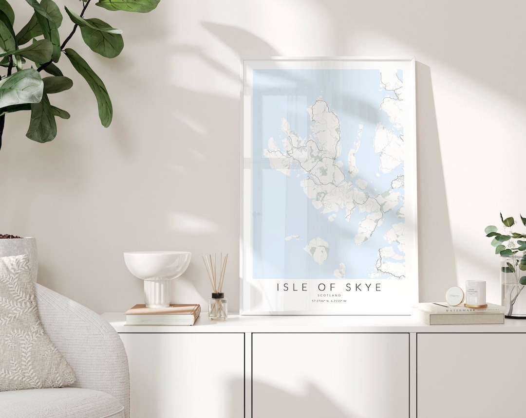 Isle of Skye Scotland Map Print, Isle of Skye Poster, Scotland Gift ...