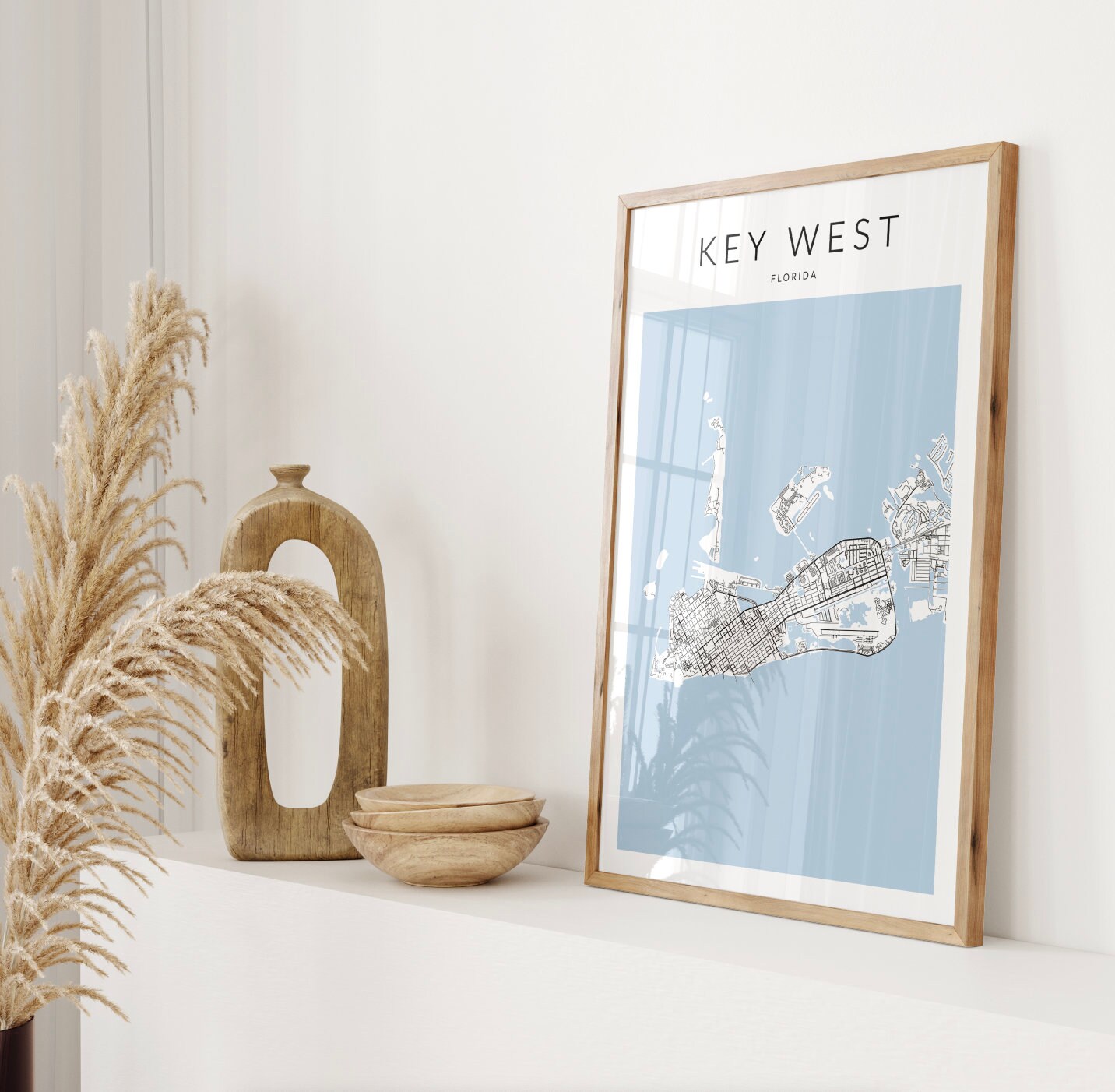 Key West Map Print, Florida Map Print, Key West Florida Poster, Key ...