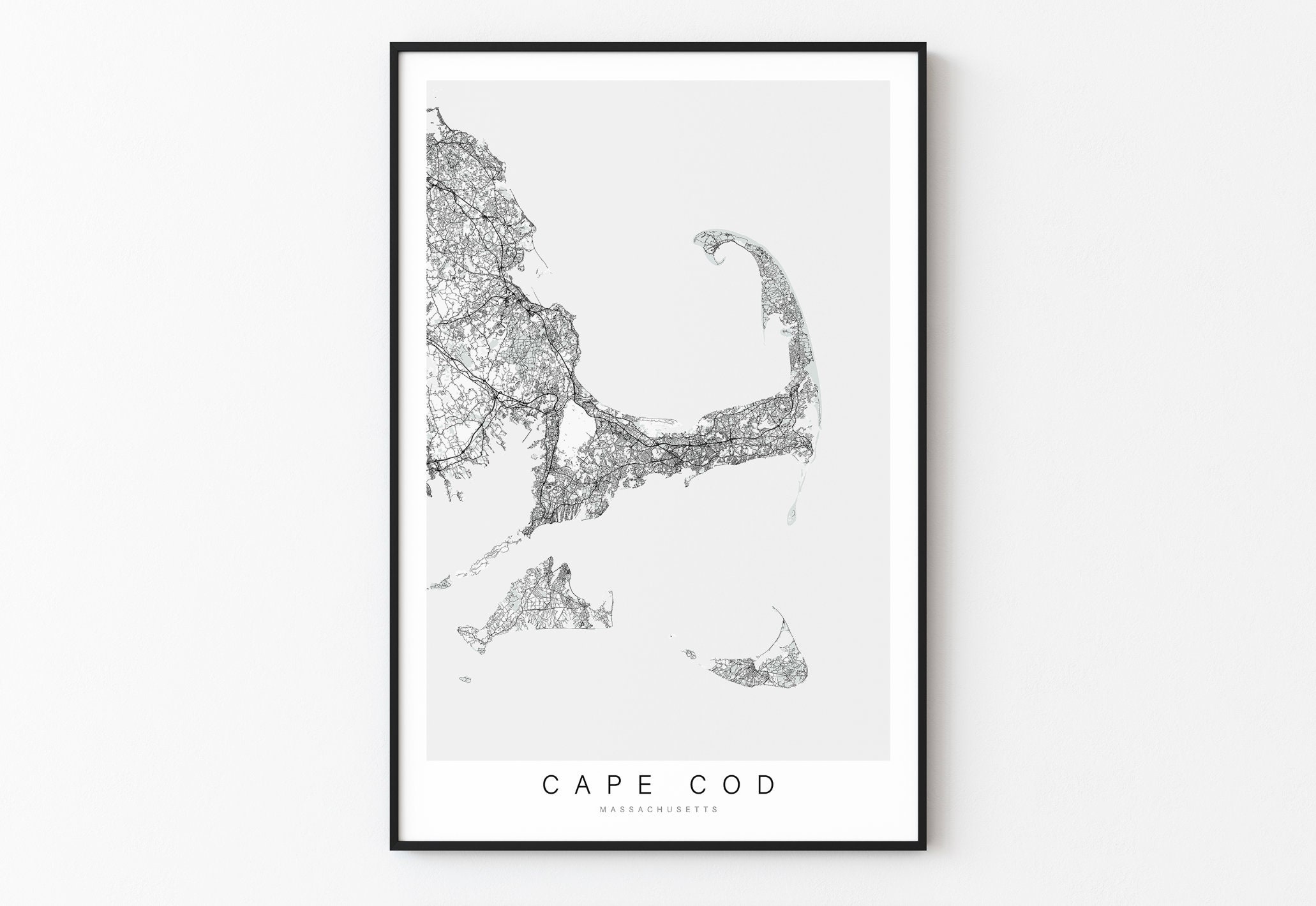 Cape Cod Map Print, Cape Cod Poster, Nantucket Map Print, Martha's ...