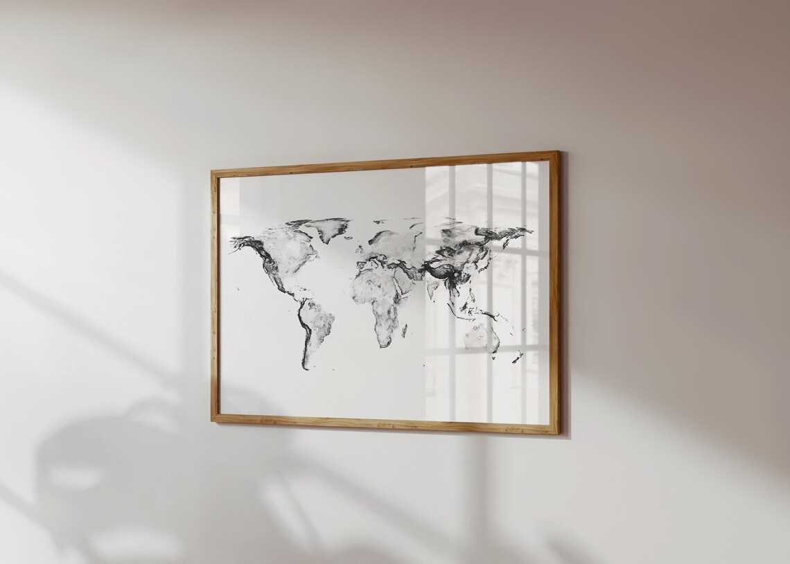 World Map Print World Map Poster Map of the World Poster - Etsy
