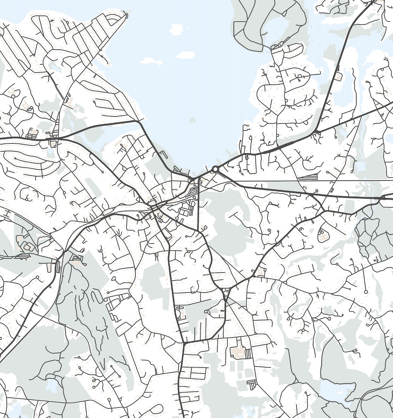 Hingham Massachusetts Map Print, Hingham Map Poster, South Shore ...