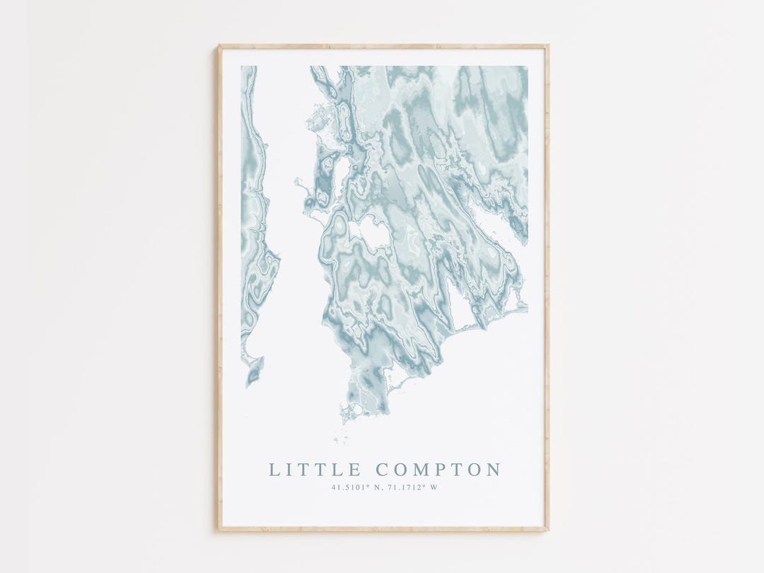 Little Compton Rhode Island Map Print, Little Compton Map Poster ...