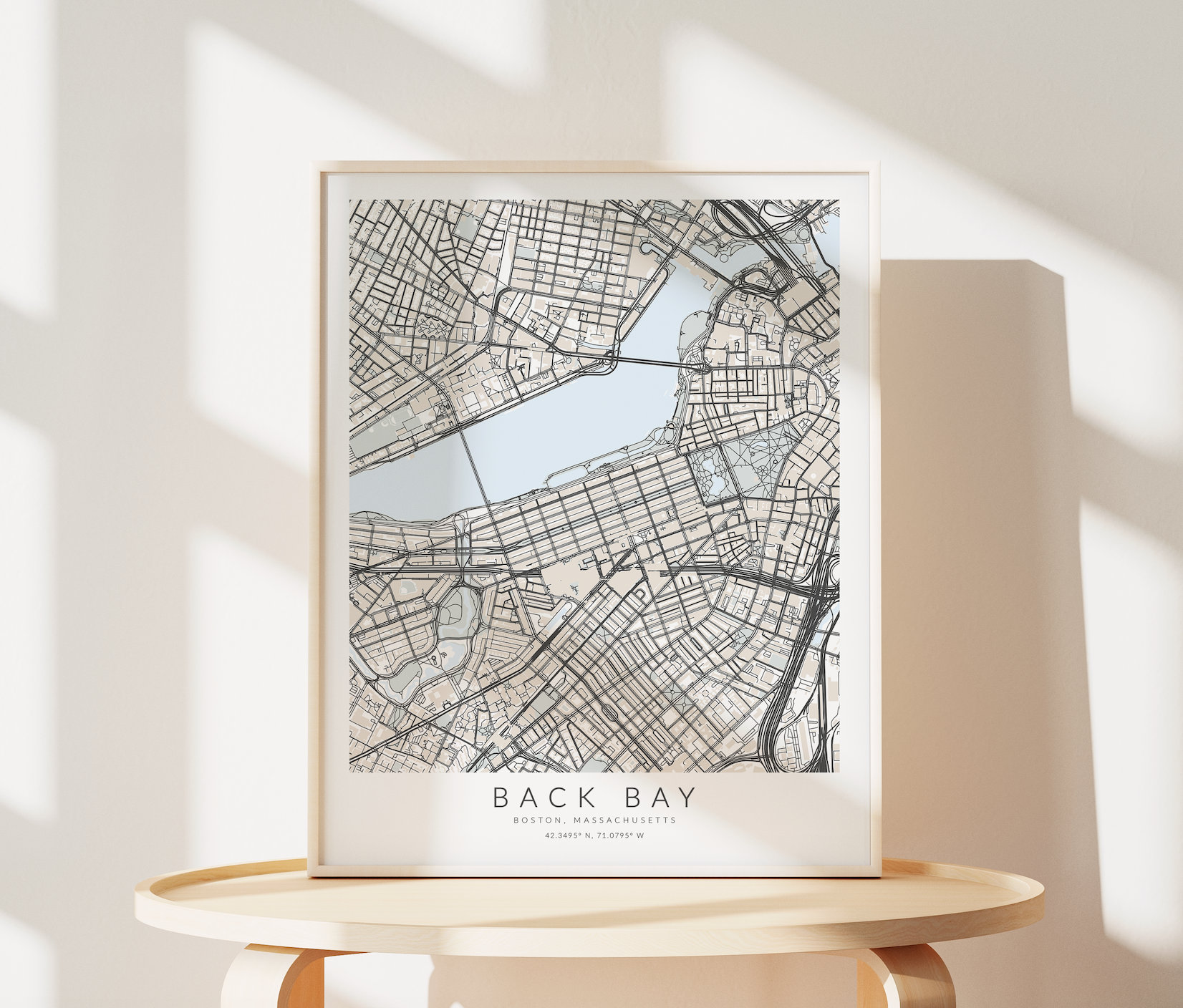 Back Bay Map Print, Back Bay Art, Boston Map Poster, Boston Poster, Back Bay Boston Map ...